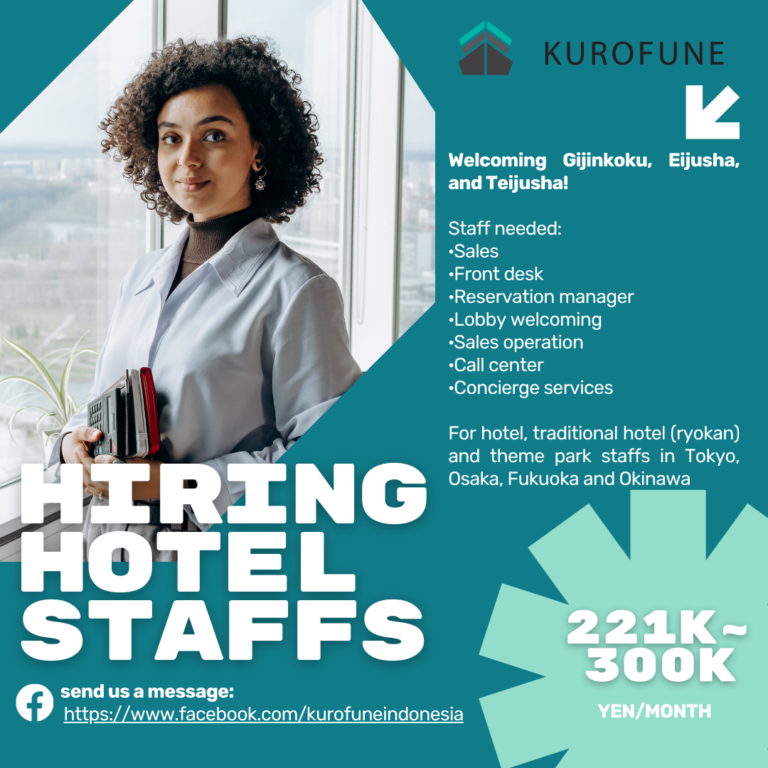 Hiring Staffs for Hospitality and Tourism Facilities! – Wabisabi indonesia